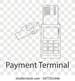Payment Terminal Icon On Transparency Background Stock Vector (Royalty ...