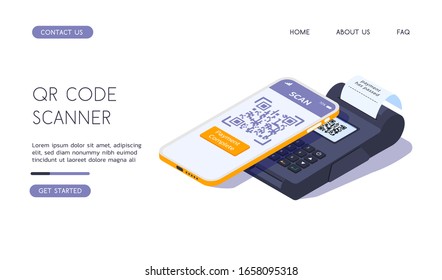 Payment Through Qr Code Scanning Modern 库存矢量图（免版税）1658095318 | Shutterstock