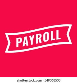Payroll Ribbon Icon Flat Vector Illustration Stock Vector (Royalty Free ...