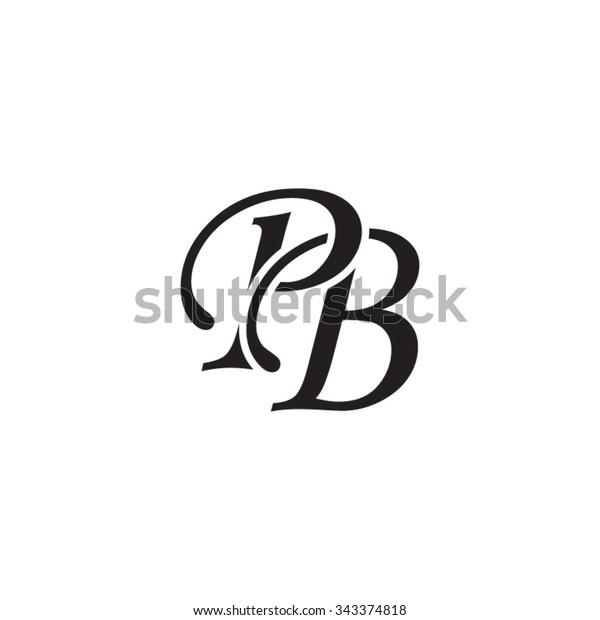 Pb Initial Monogram Logo Stock Vector Royalty Free 343374818