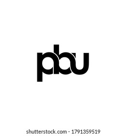 Pbu Original Monogram Logo Design Stock Vector (Royalty Free ...