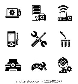 Pc Care Icons Set Simple Set Stock Vector (Royalty Free) 1222401577 ...
