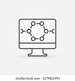Pc Chemical Formula Outline Vector Icon Stock Vector (Royalty Free ...