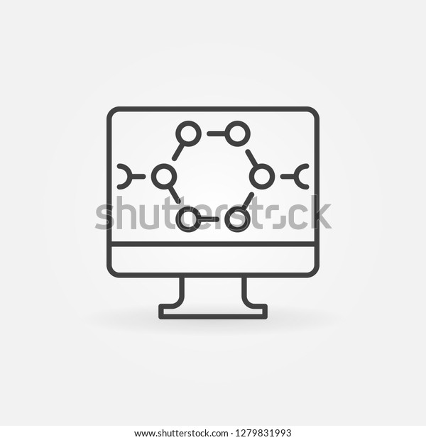 Pc Chemical Formula Outline Vector Icon Stock Vector (Royalty Free ...