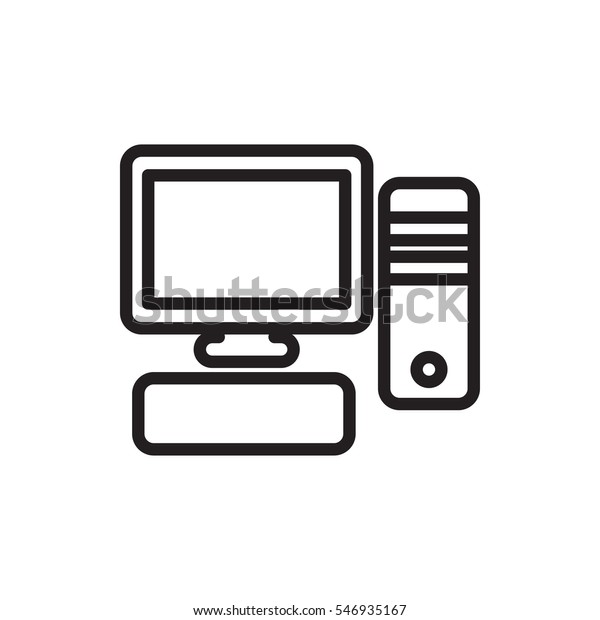 Pc Icon Illustration Isolated Vector Sign Stock Vector (Royalty Free ...