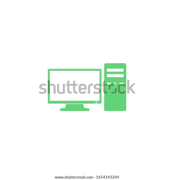 Pc Icon Vector Sign Isolated Graphic Stock Vector (Royalty Free ...