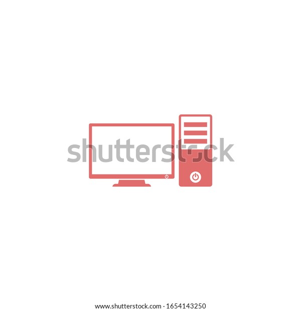 Pc Icon Vector Sign Isolated Graphic Stock Vector (Royalty Free ...