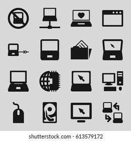 Pc Icon Collection 13 Pc Filled Stock Vector (Royalty Free) 1160688904
