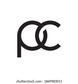 947 Pc letter logo design. creative modern p c letters icon vector ...