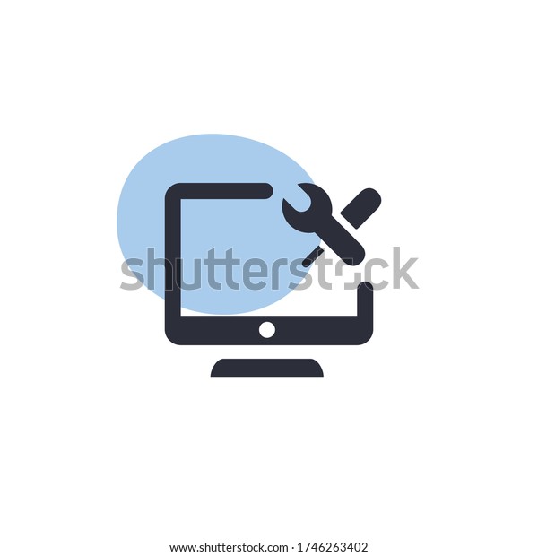 Pc Setting Modern Icon Pictogram Stock Vector (Royalty Free) 1746263402 ...