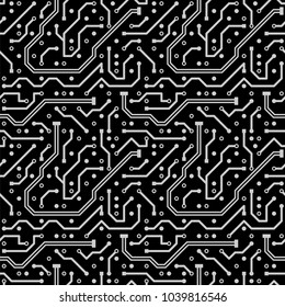 Pcb Printed Circuit Board Black Seamless Stock Vector (Royalty Free ...