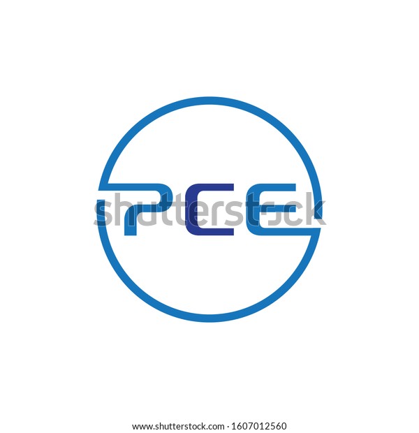 Pce Letter Circle Logo Design: เวกเตอร์สต็อก (ปลอดค่าลิขสิทธิ์ ...