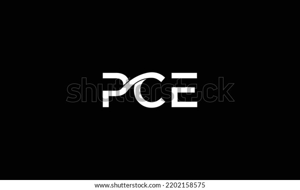 Pce Letter Initial Logo Design Template Stock Vector (Royalty Free ...