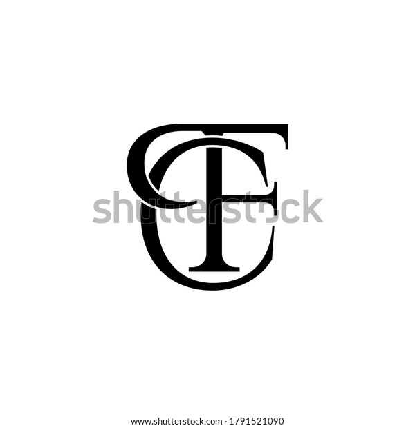 Pcf Letter Original Monogram Logo Design Stock Vector Royalty Free