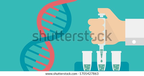 Pcr Polymerase Chain Reaction Test Banner Stock Vector (Royalty Free ...