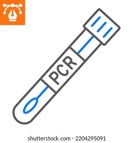 Pcr Test Line Icon Outline Style Stock Vector (Royalty Free) 2204295091 ...