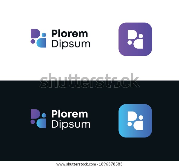 Pd Brand Identity Design Logo Design Stock Vector (Royalty Free ...