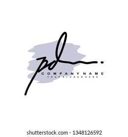 Pd Initial Signature Logo Handwriting Logo Stock Vector (Royalty Free ...