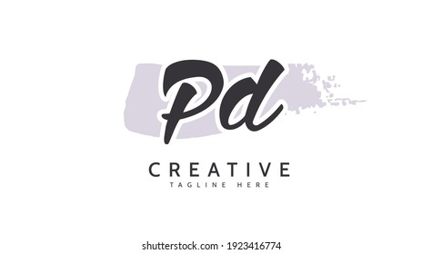 Pd Initials Handwriting Logo Vector Stock Vector (Royalty Free ...
