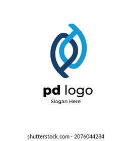 Pd Logo Design Illustrator Design Template Stock Vector (Royalty Free ...