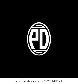 Pd Monogram Logo Isolated On Oval Stock Vector (Royalty Free ...