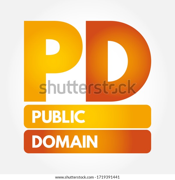 Pd Public Domain Acronym Concept Background Stock Vector (Royalty Free ...
