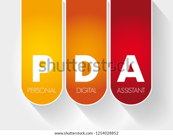 Pda Personal Digital Assistant Acronym Technology Stock Vector (Royalty ...