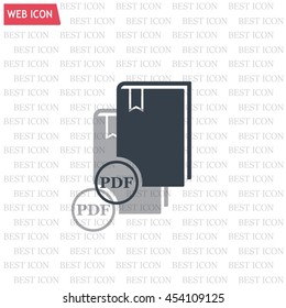 Pdf Book Icon Stock Vector (Royalty Free) 454109125 | Shutterstock