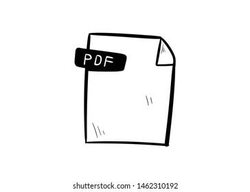 Pdf File Doodle Drawing Hand Drawing Stock Vector (Royalty Free) 1462310195