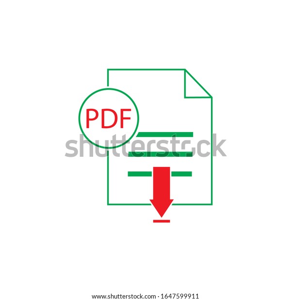 Pdf File Download Logo On White Stock Vector (Royalty Free) 1647599911 ...