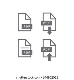 Pdf File Icon Stock Vector (Royalty Free) 644902021 | Shutterstock