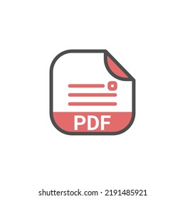 Pdf Format Extension Icon Symbol Word Stock Vector (Royalty Free ...