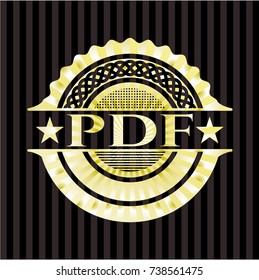 Pdf Gold Badge Emblem Stock Vector (Royalty Free) 738561475 | Shutterstock