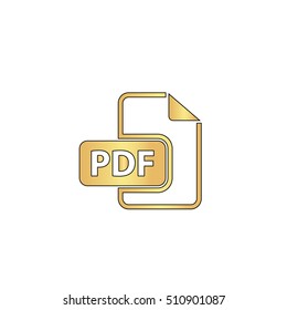 Pdf Gold Vector Icon Black Contour Stock Vector (Royalty Free ...