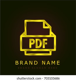 Pdf Golden Metallic Logo Stock Vector (Royalty Free) 703103686 ...