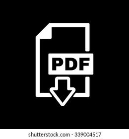 Pdf Icon File Format Symbol Flat Stock Illustration 488770024