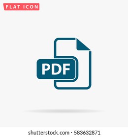Pdf Icon Vector Flat Simple Blue 스톡 벡터(로열티 프리) 583632871 | Shutterstock