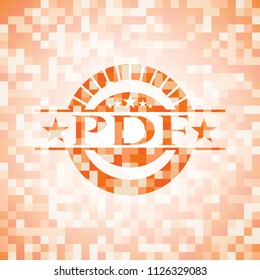 Pdf Orange Mosaic Emblem Background Stock Vector (Royalty Free ...
