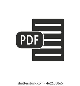 Pdf Vector Icon Black Illustration Isolated Stock Vector (Royalty Free ...