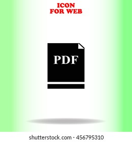 Pdf Web Icon Black Illustration On Stock Vector (Royalty Free ...