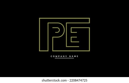 Pe Ep Abstract Letters Logo Monogram Stock Vector (Royalty Free ...