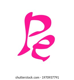 Pe Initial Handwritten Logo Identity Stock Vector (Royalty Free ...