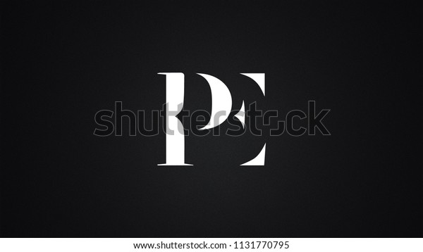 Pe Letter Logo Design Template Vector Stock Vector (Royalty Free ...