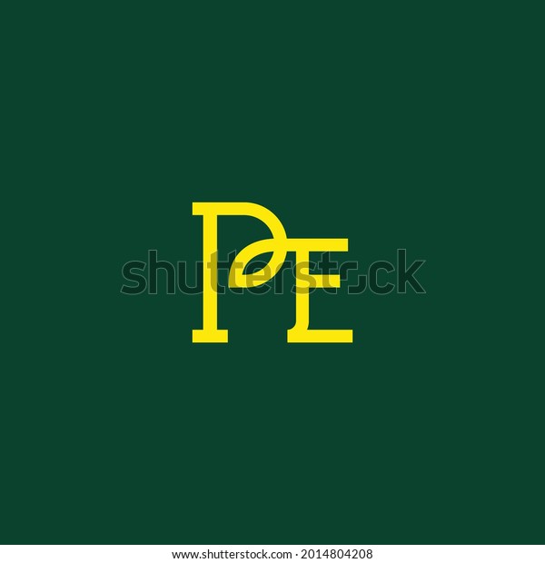 Letra PE simple diseño de símbolo: vector de stock (libre de regalías ...