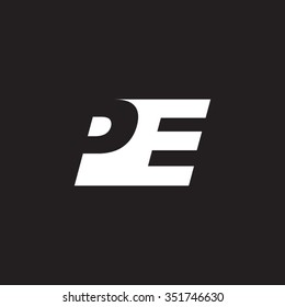 Pe Initial Logo Capital Letters Black Stock Vector (Royalty Free ...