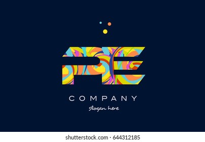Pe P E Alphabet Letter Logo Stock Vector (Royalty Free) 644312185 ...