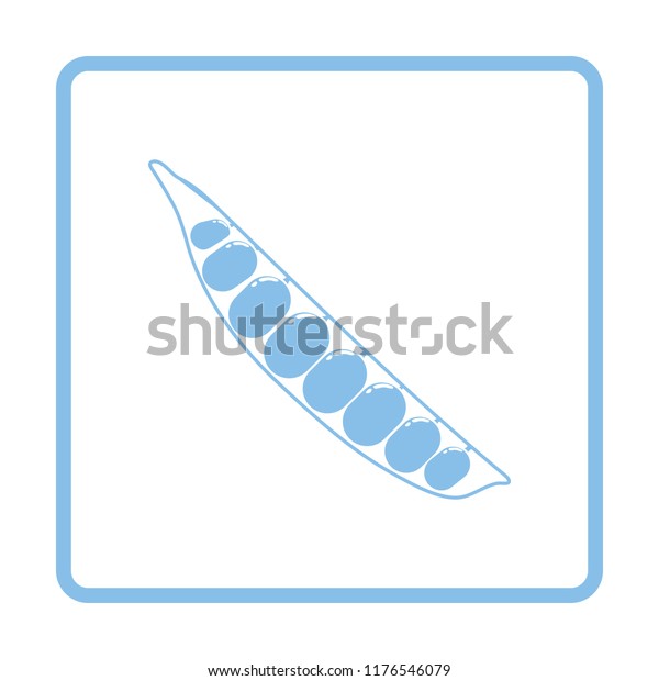 Pea Icon Blue Frame Design Vector Stock Vector (Royalty Free ...