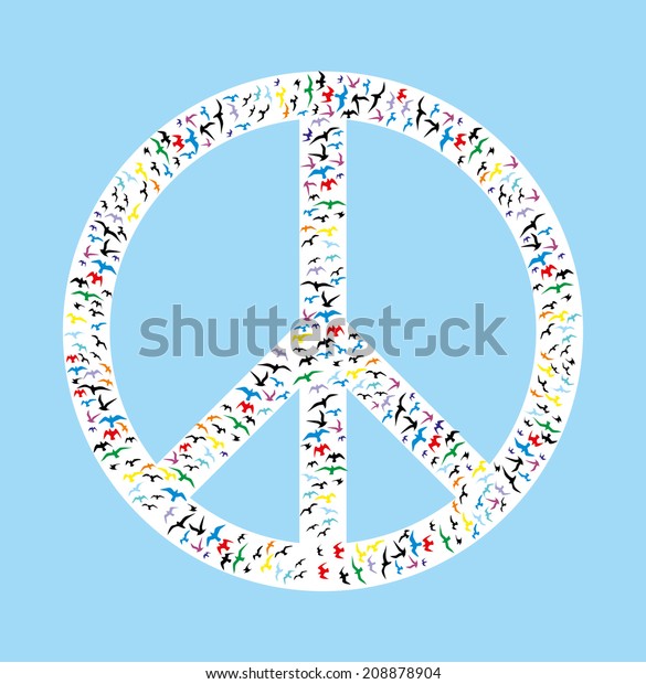 Peace Birds Vector Art Stock Vector (Royalty Free) 208878904 | Shutterstock
