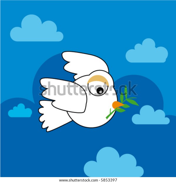Peace Dove Flying Cartoon Vector Stock Vector (Royalty Free) 5853397 ...
