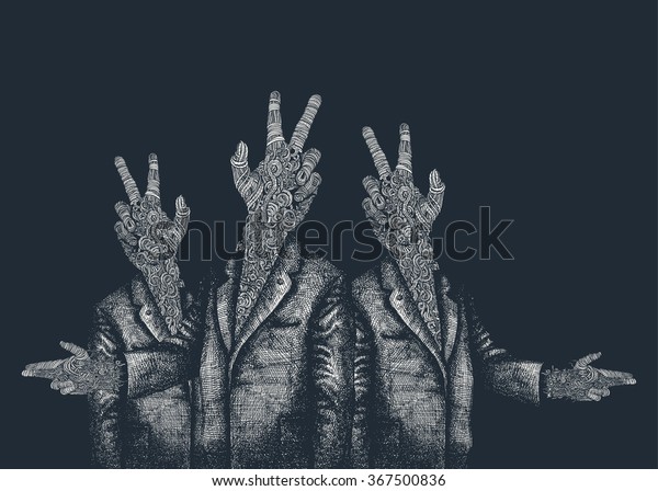 Peace Gangsters Stock Vector (Royalty Free) 367500836 | Shutterstock